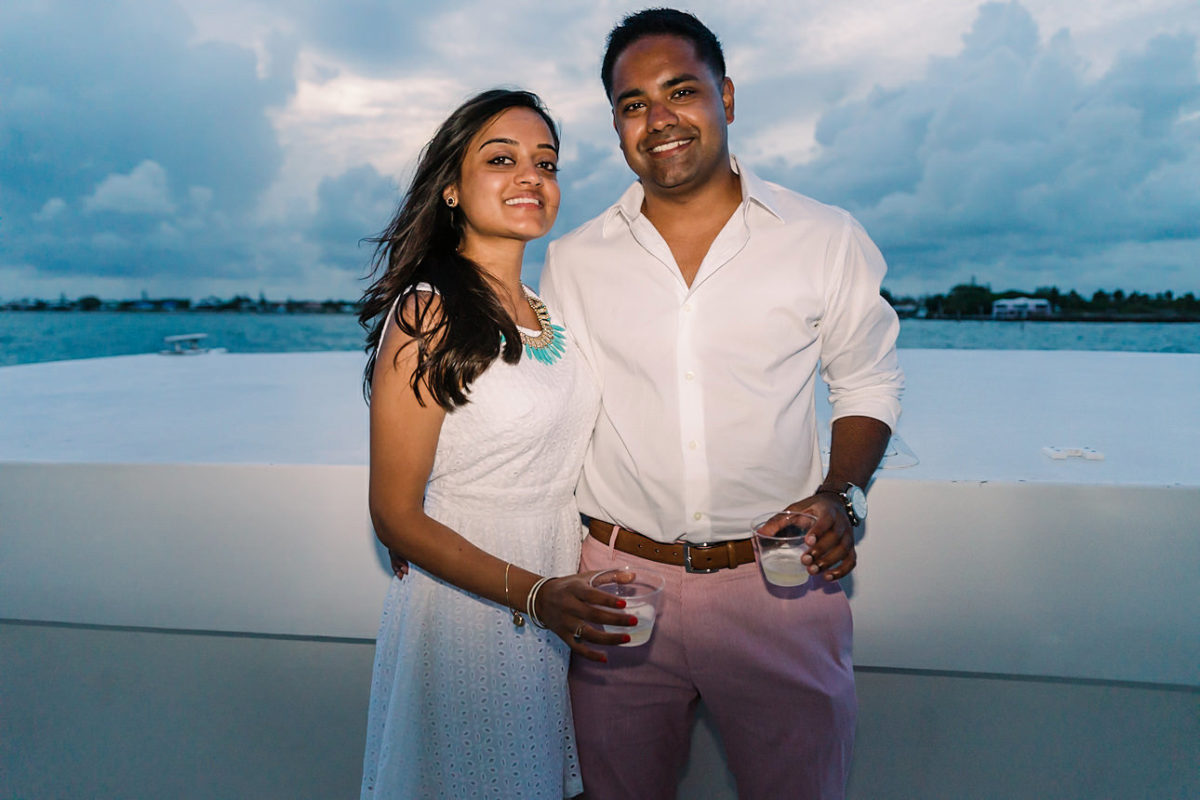 Surprise proposal on a fishing boat in the Florida Keys